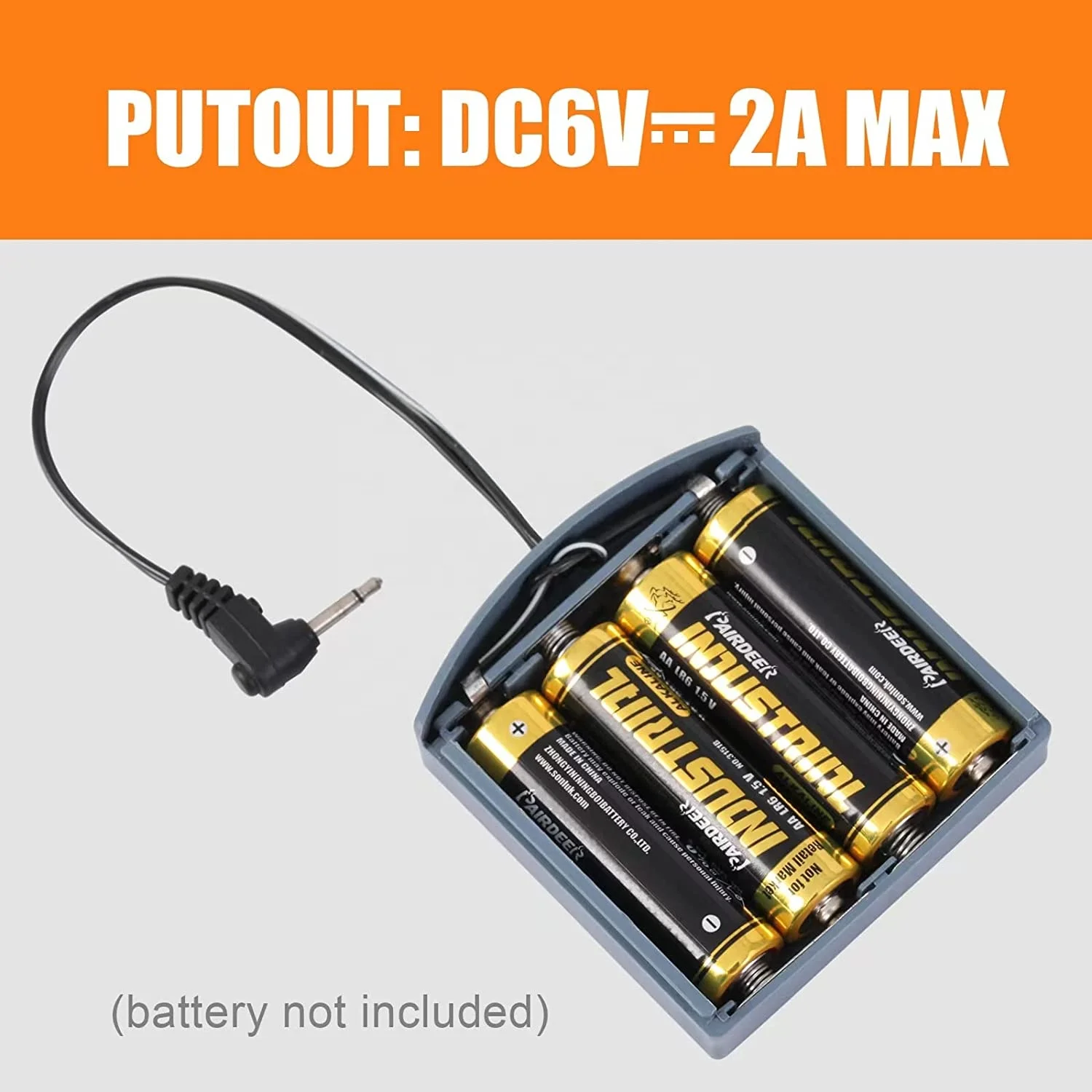 4 Aa Battery Holder With Wires 2.5mm External Battery Pack For Safe Box ...