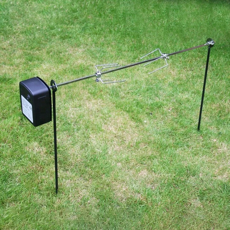 Portable Automatic Rotating Barbecue Batteries Powered Stainless Steel ...