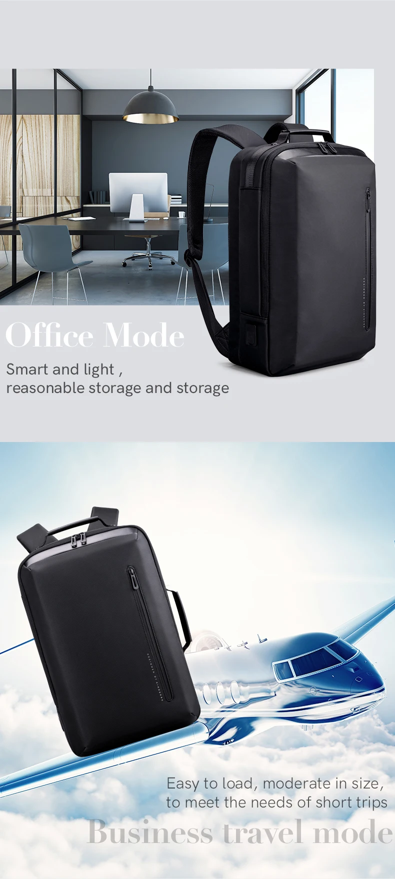 Waterproof Multifunction Business Laptop Backpack for Men