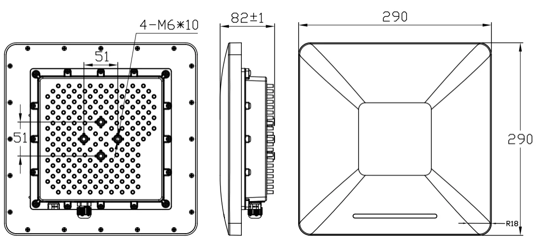Syncotek Waterproof 15m Long Range Uhf Rfid Access Control Reader Odm