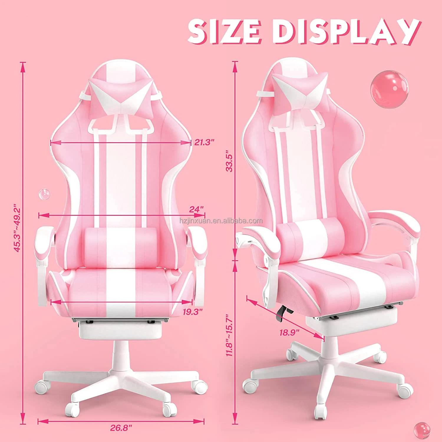Cheap Pink Cute Kawaii Gaming Chair Rabbit Ears Office Computer Chair ...