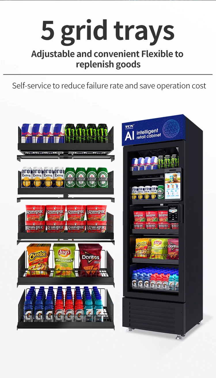 Tcn Ai Visual Identity Vending Machine Fresh Smart Cooler Fridge ...