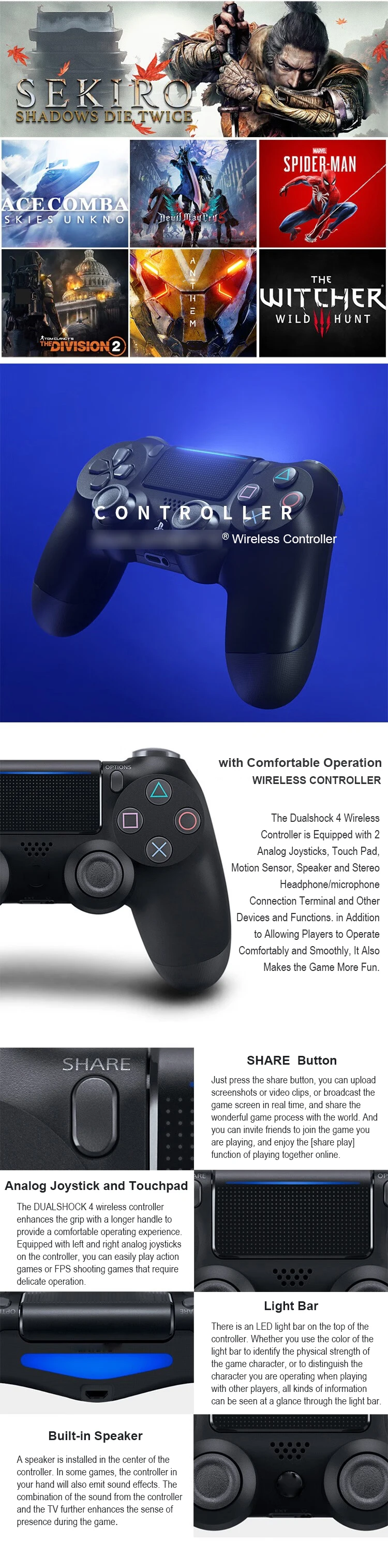 P4 Slim Video Game Handheld Game Console Console Controller Play 4 ...