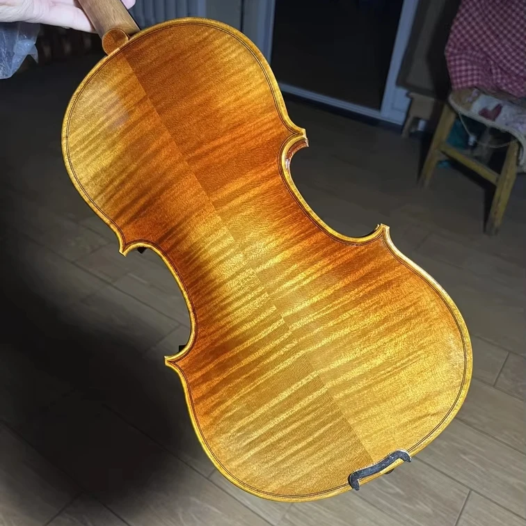 Surpassmusica Professional Violin Clear Grain Maple Back Clear Flamed ...