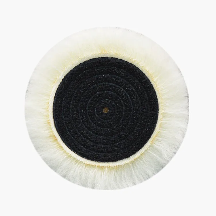 Car Polishing Wool Pad Buffing Pad Wool 5/ 6 Inches White Car Care Pad ...