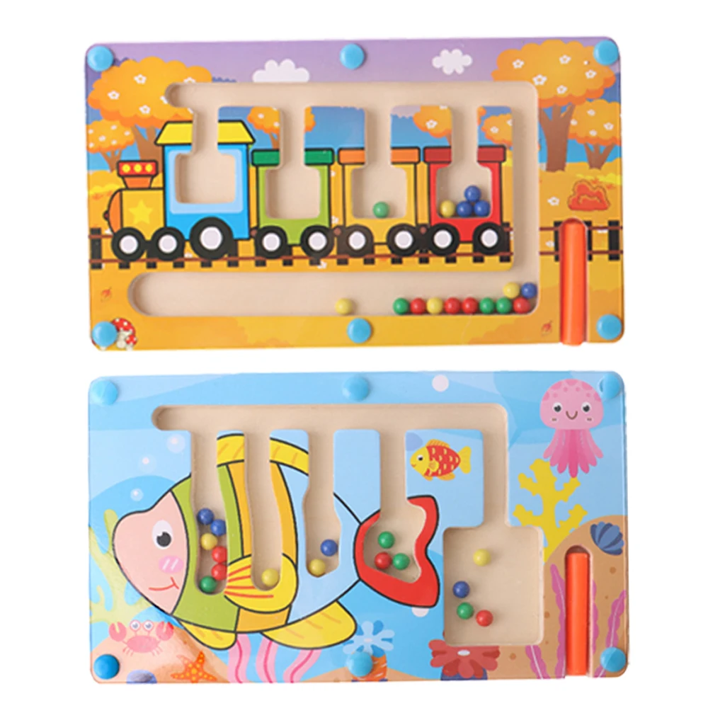 Pt Factory Wooden Activity Board Maze Magnetic Puzzle Magnetic Color ...