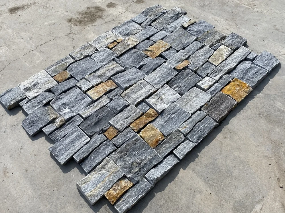 Blue Quartzite Stacked Natural Stone Cladding For Exterior Wall - Buy ...
