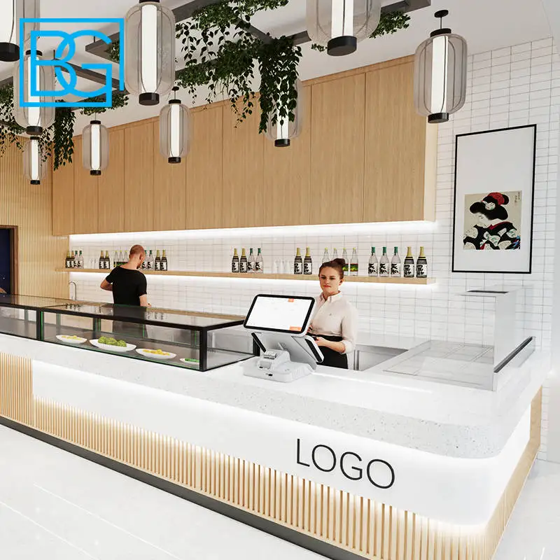 Counter Supplier Custom Commercial Coffee Counter Cafe Seating Coffee ...