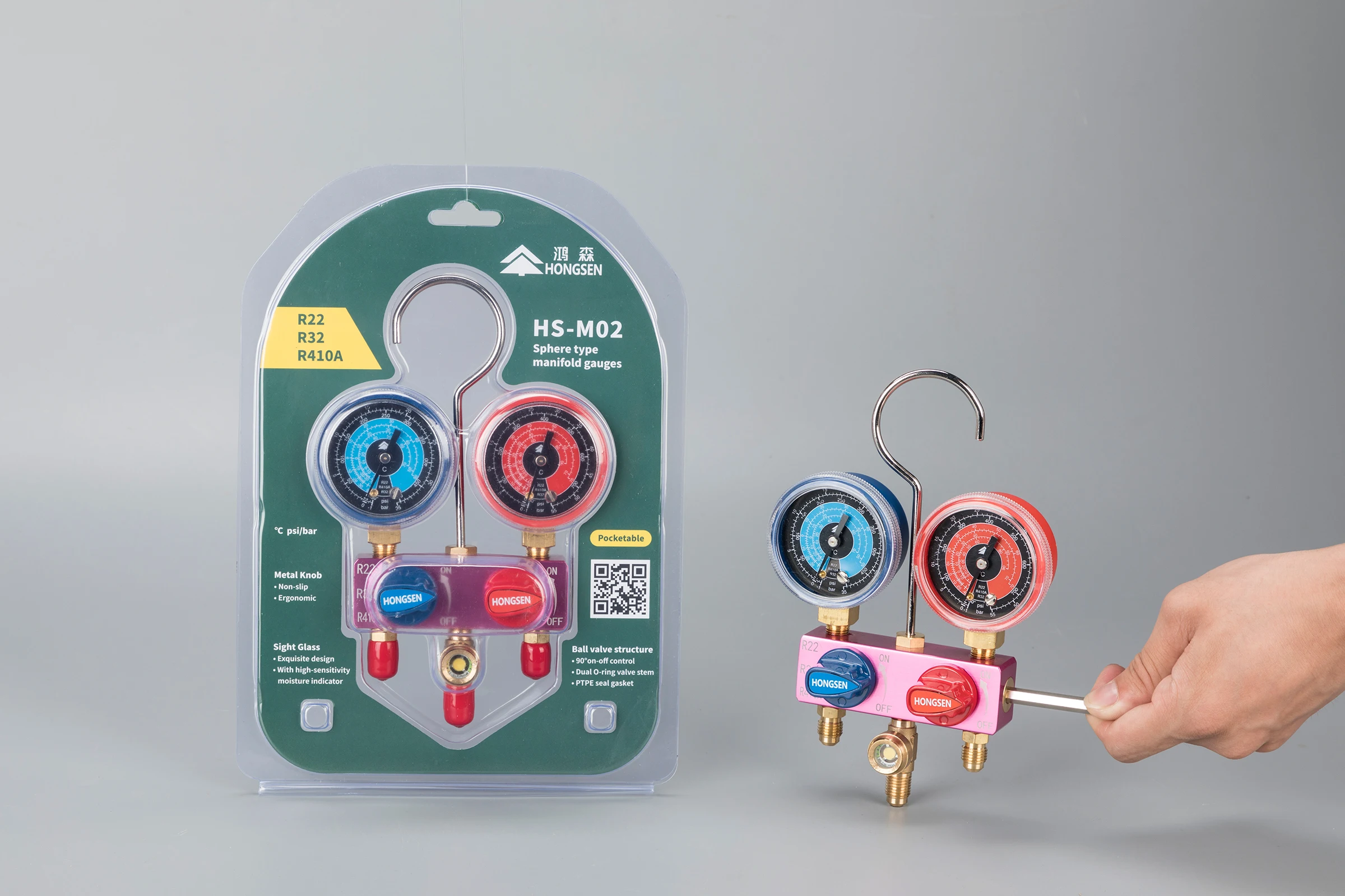 Hongsen Manifold Gauge Set - Compact, Accurate Pressure Kits