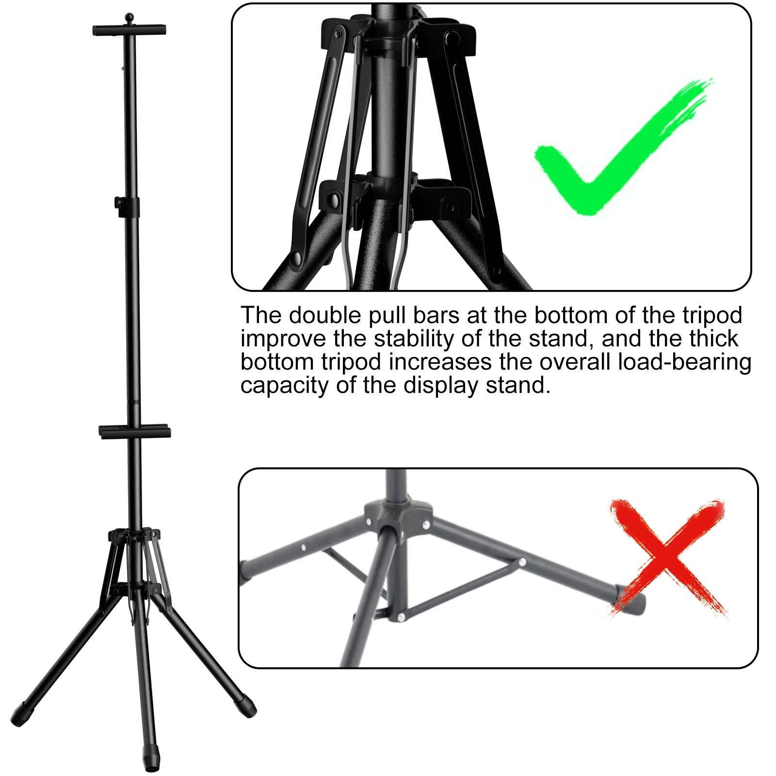 CYDISPLAY Foldable Retractable Poster Stand - Adjustable & Eco-friendly