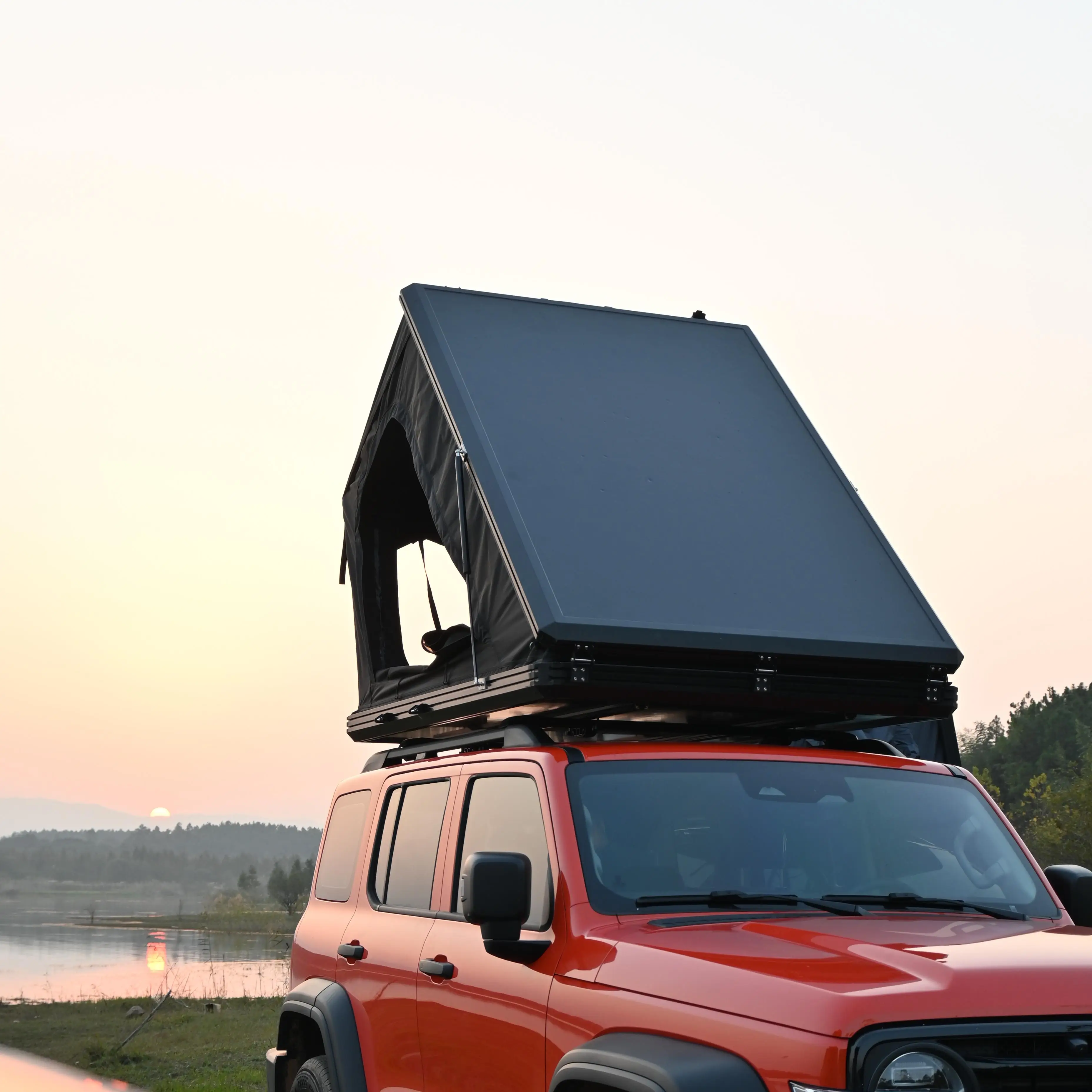 Top Roof Tent Camping 2 Person Car Rooftop Tent Aluminum Hard Shell Car ...