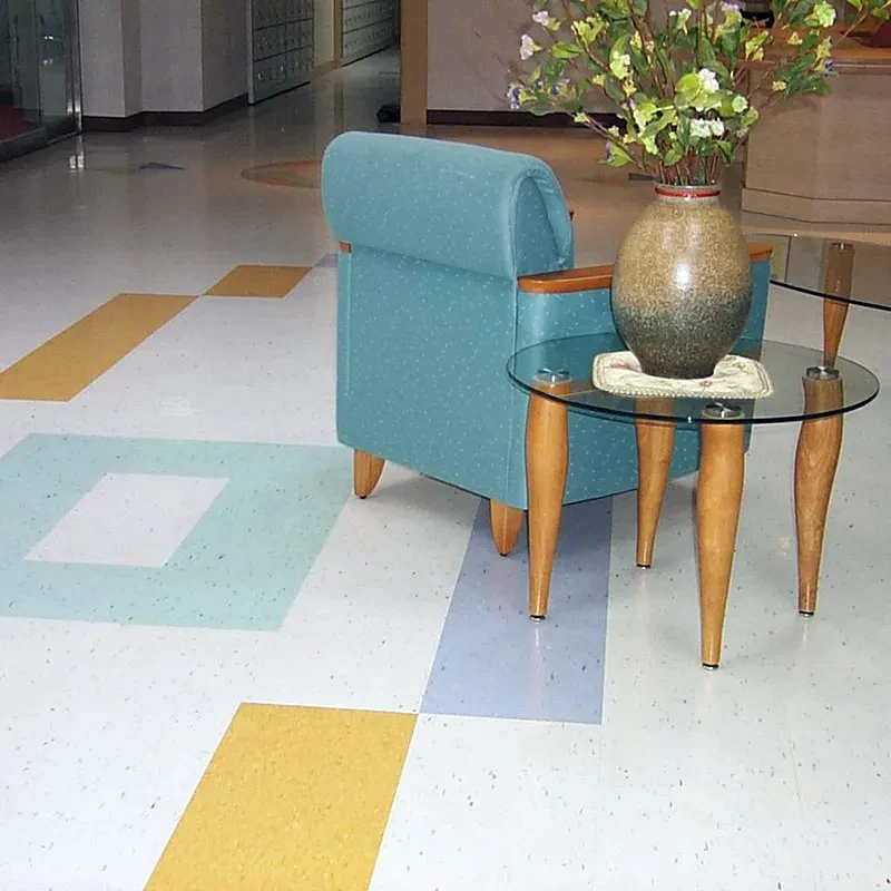 Eco-friendly Pvc Vinyl Flooring High Traffic 2m Wide Anti-slip And Wear ...