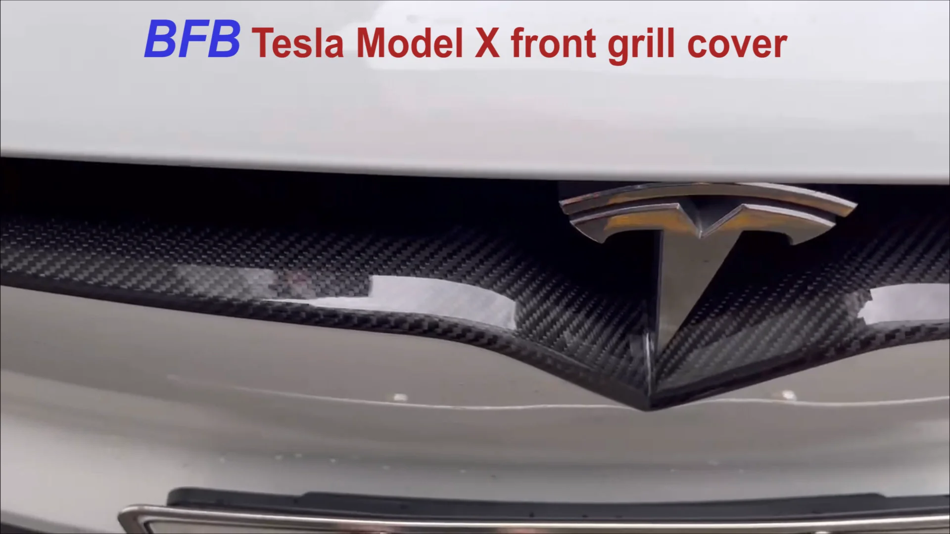 For Tesla Model X Front Center Grille Protector Guard Frame Cover Trim ...