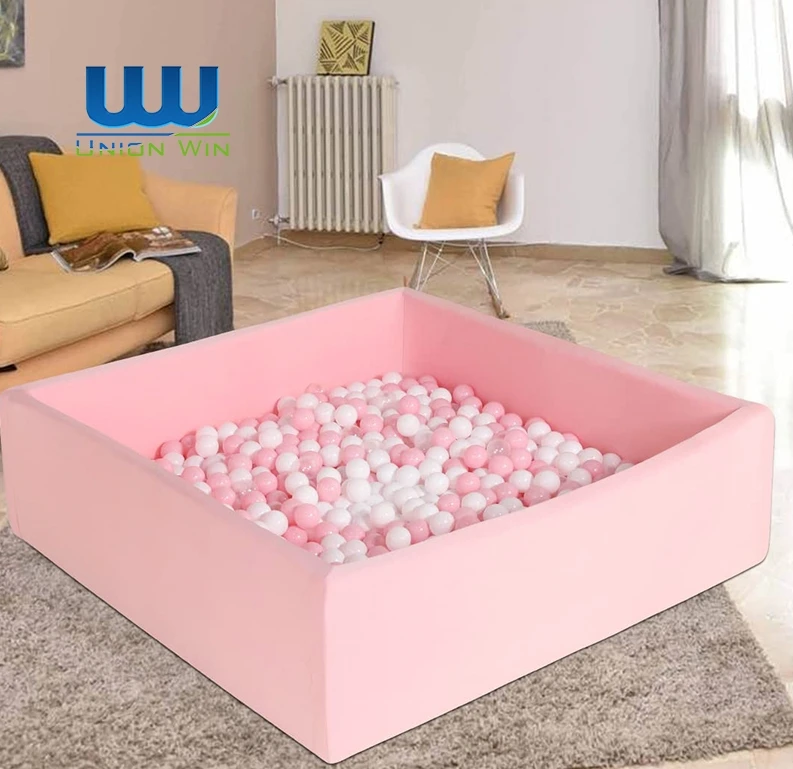 High Resiliency Foam Kid Soft Play White Pastel Tiny Square Ball Pit ...
