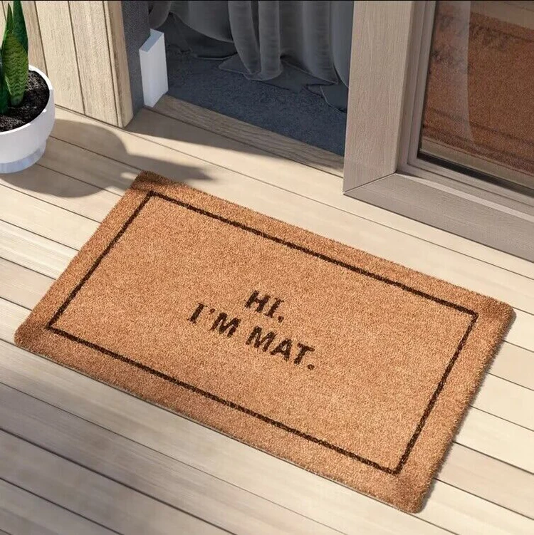 Plain Pvc Artificial Coco Fiber Dust-proof Outdoor Floor Mat Coir ...