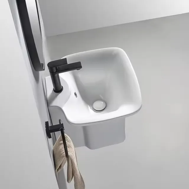 Toilet Room Wudu Sink Muslim Project Semi Counter Washbasin Wall ...