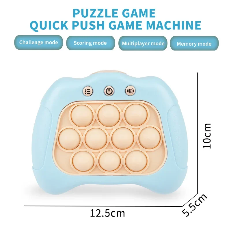 2025 New Quick Pop Light up Console Game Fast Push It Fidget Toy Quick ...