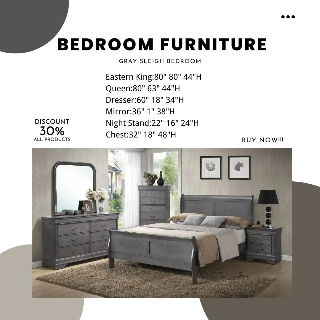 Crushed Diamond Bedroom Set - Stylish & Comfortable
