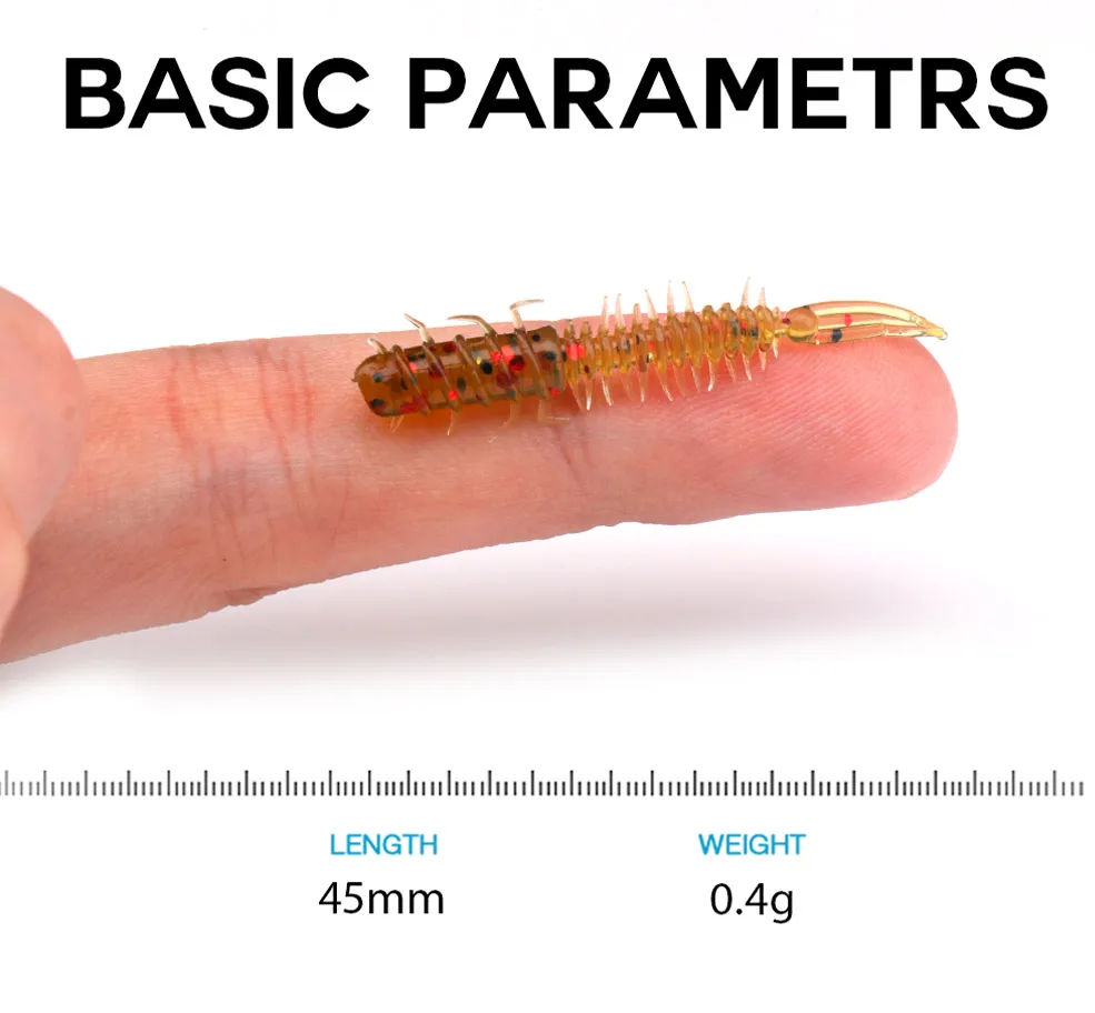 50pcs/bucket Flexible Silicone Worms for Fishing Lures