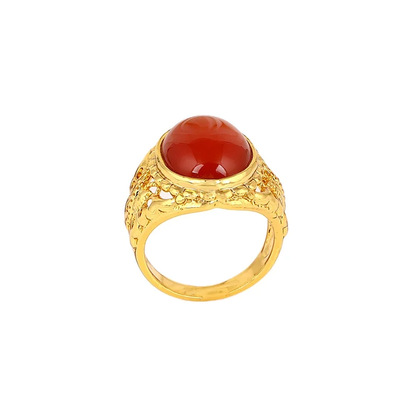 Voylla Red Coral Ring With Gold Plating | atelier-yuwa.ciao.jp