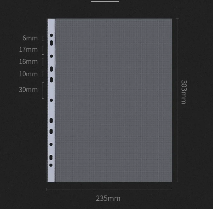 11 Hole See-through Sheet Protector| Alibaba.com