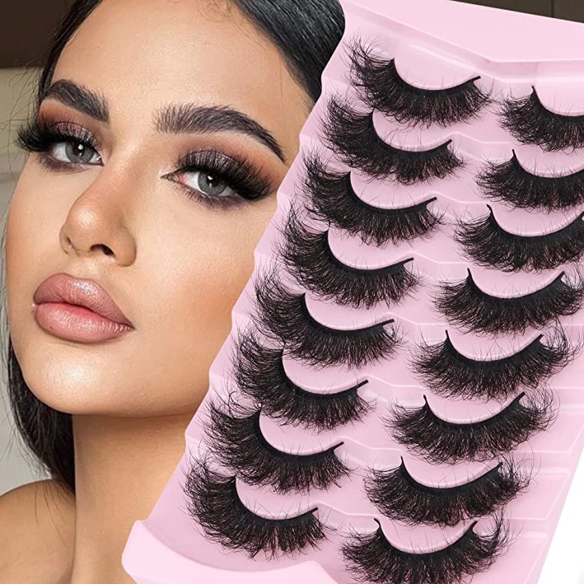 Wholesale Human False Eyelashes - 20mm Fluffy Mink Lashes