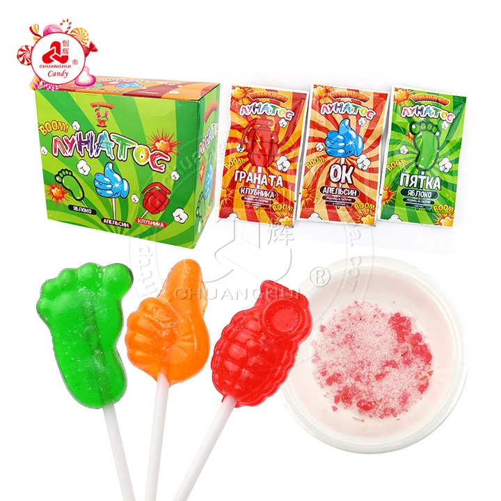 Alibaba.com: 3 in 1 thumb, foot, grenade shape fruit lollipop with ...