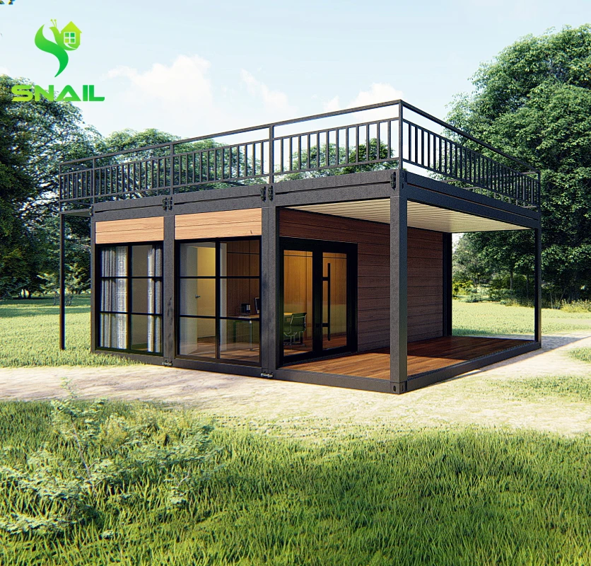 SNAIL luxury hot selling prefabricated wooden color tiny house container houses for Villa living ...