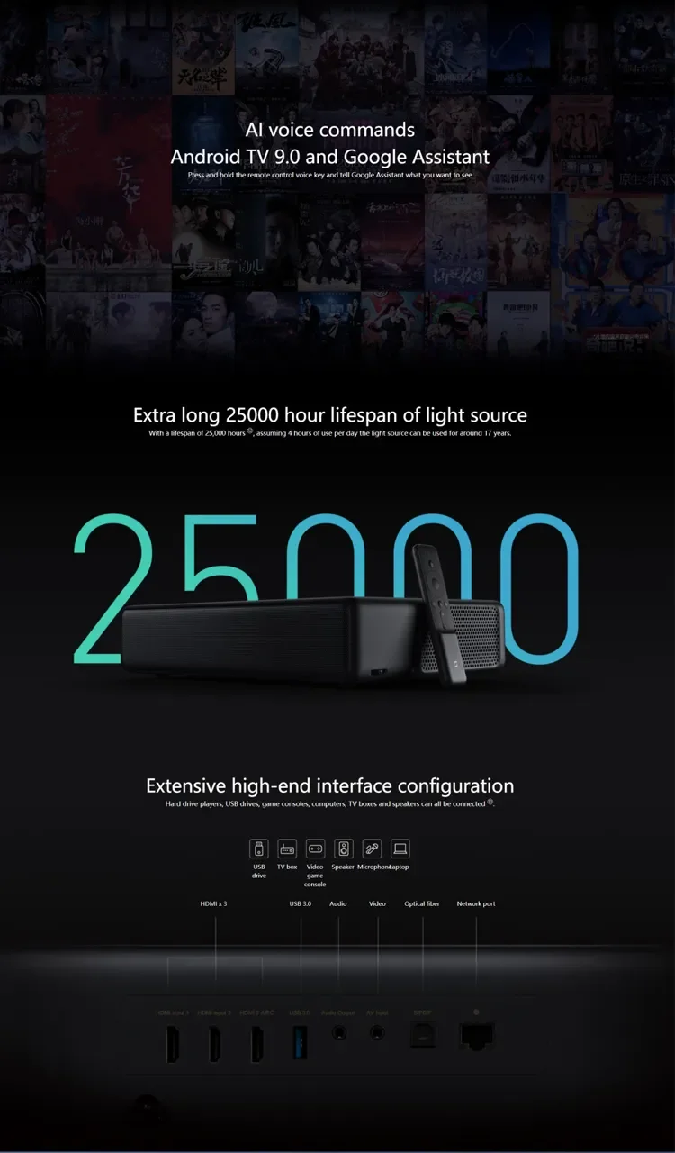 Global Version Mi 4k Laser Projector 150 Inches Xiaomi Ultra Short ...