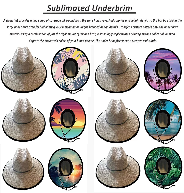 Wholesale Custom Ribbon Flat Brim Summer Wholesale Custom Wide Brim ...