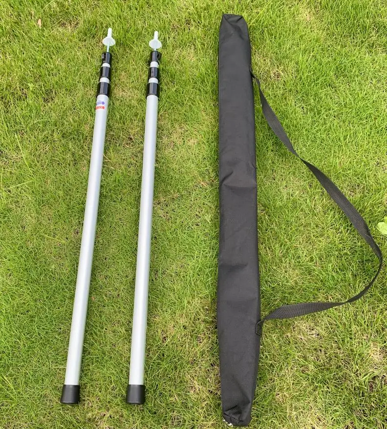 Adjustable Telescopic Aluminum Tarp Tent Pole for Camping