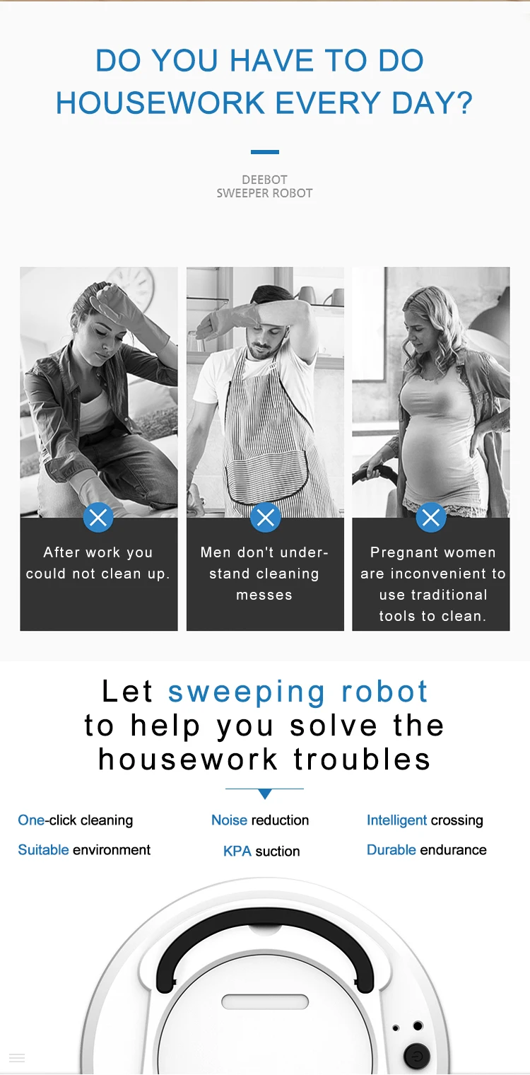 New Design Tuya Smart Wet Dry Clean Mop Robotic Room Vacuum Cleaner for ...