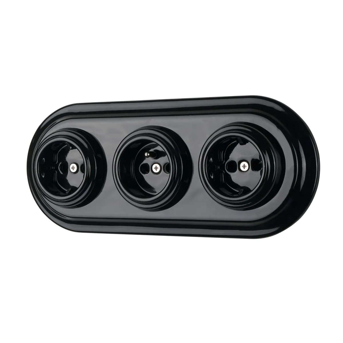 Vintage Ceramic Wall Switch Socket - Flush Mounted Porcelain French Socket