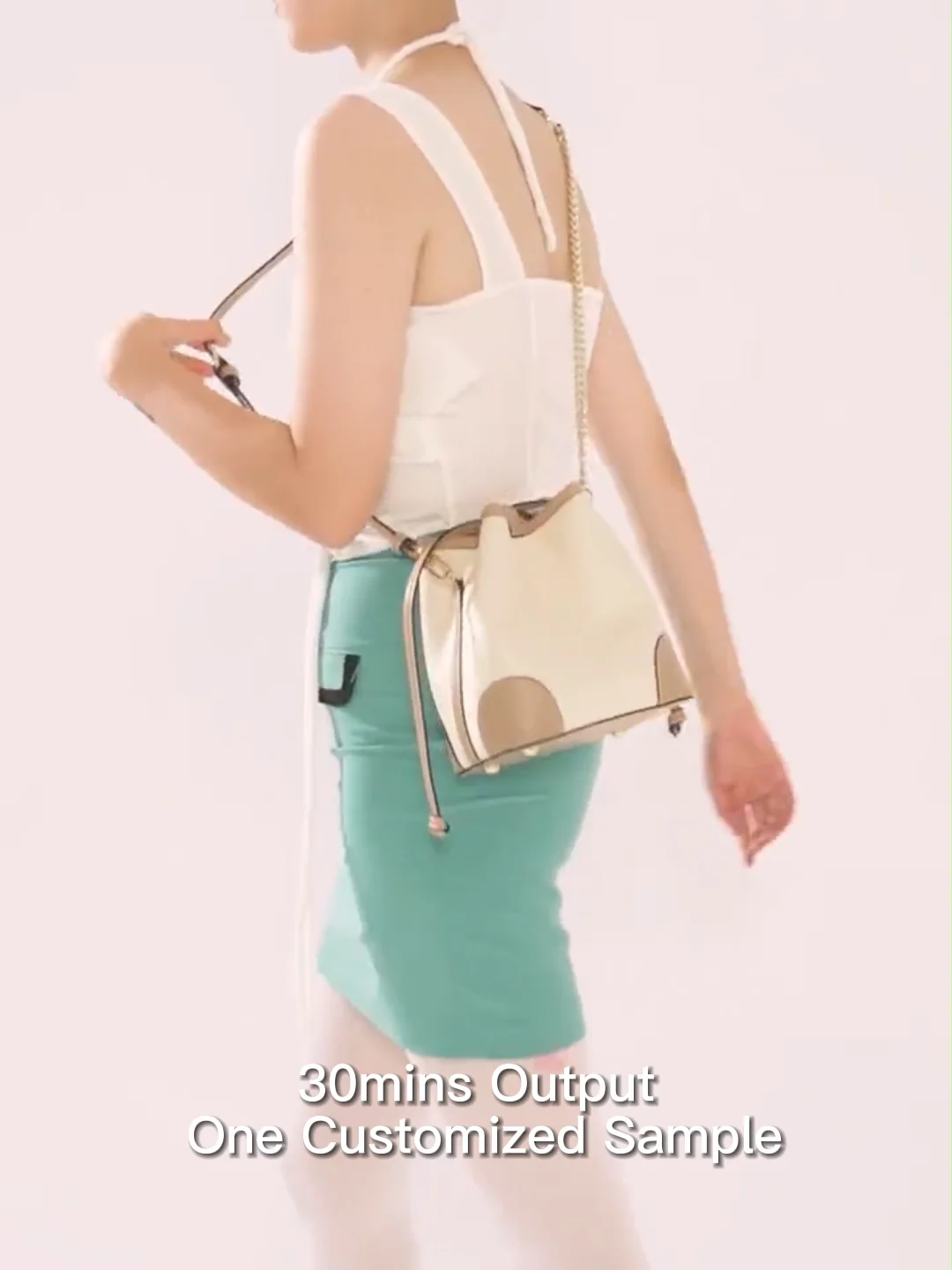 D-18021 Custom Logo Wholesale Beauty Ladies Fancy Drawstring Crossbody ...