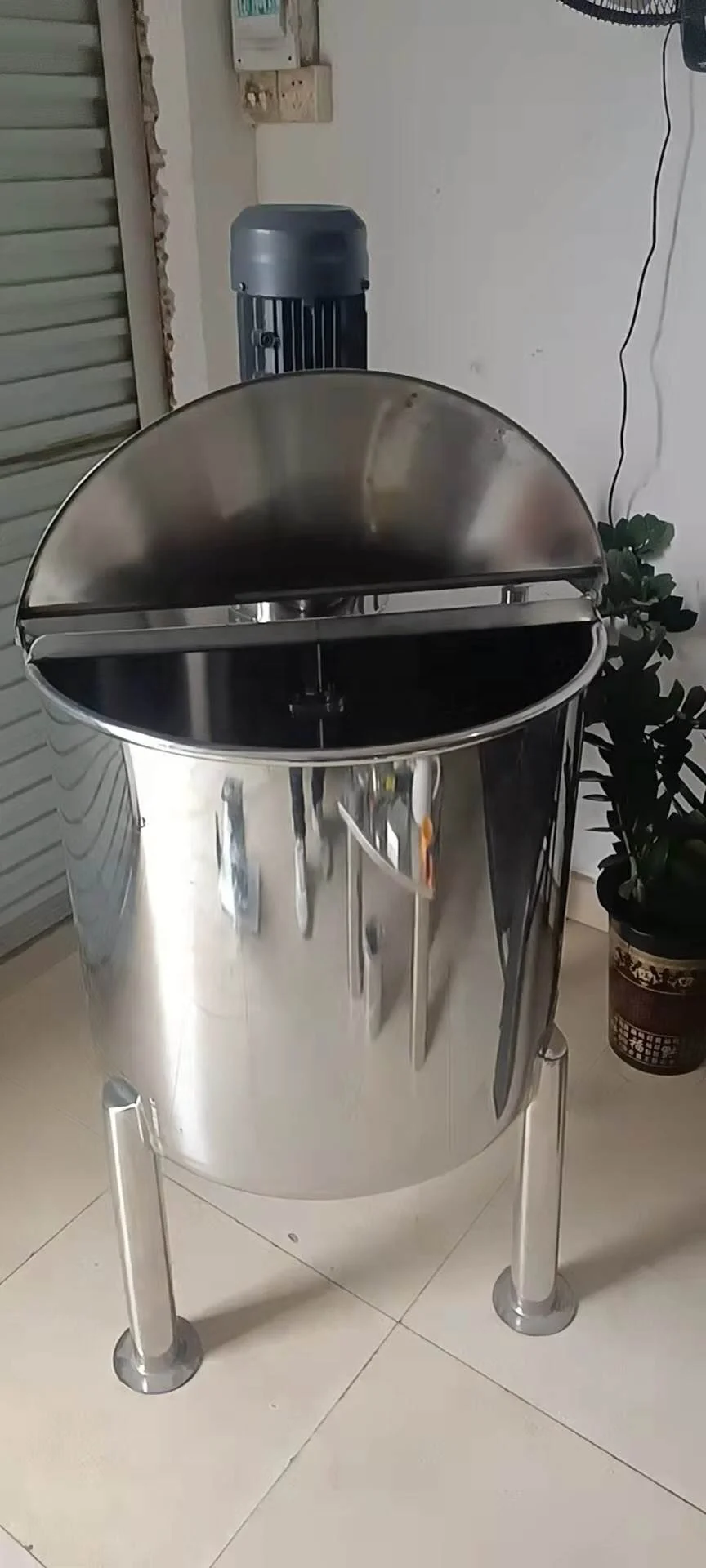 200l Hinge Lid Blending Tank Conical Bottom Stainless Steel Tank With ...