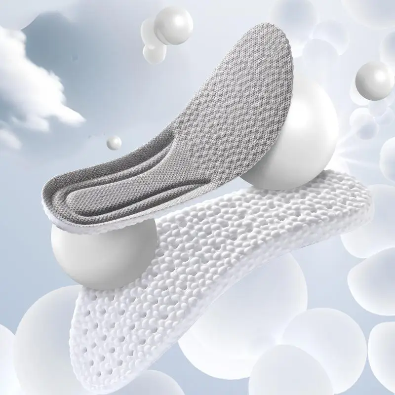 4D Sports Comfort Insoles - Warm PU & Memory Foam Arch Supports