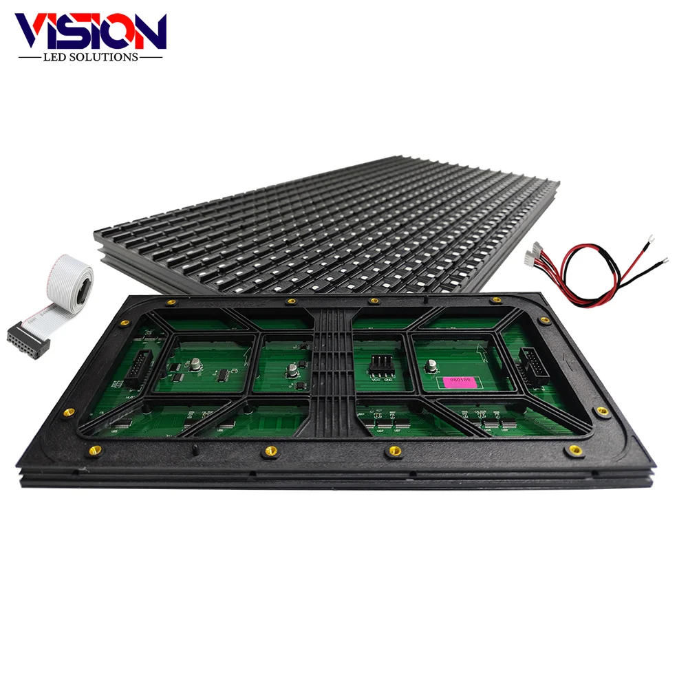 High Brightness P10 Outdoor LED Display Module 32x16 Pixels Waterproof ...
