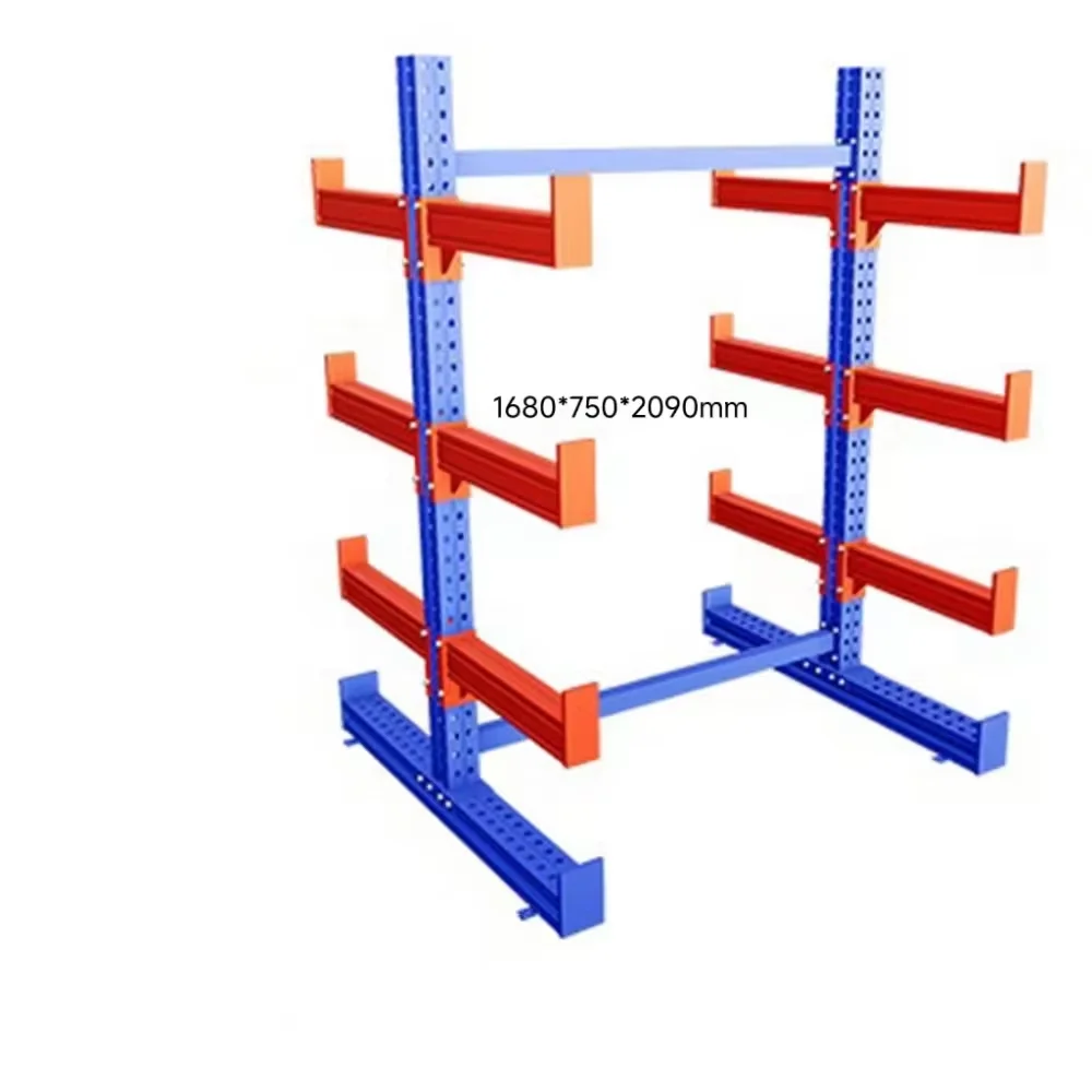 Heavy Duty Cold Steel Cantilever Storage Rack Double-Sided Warehouse ...