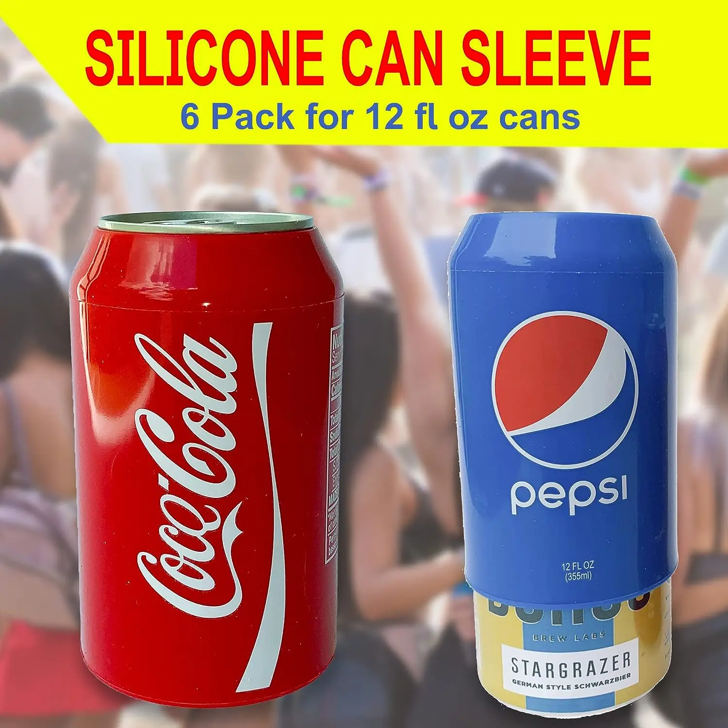 Factory Custom Hide Your Beverage Cola Beer Can Covers Silicone Can ...