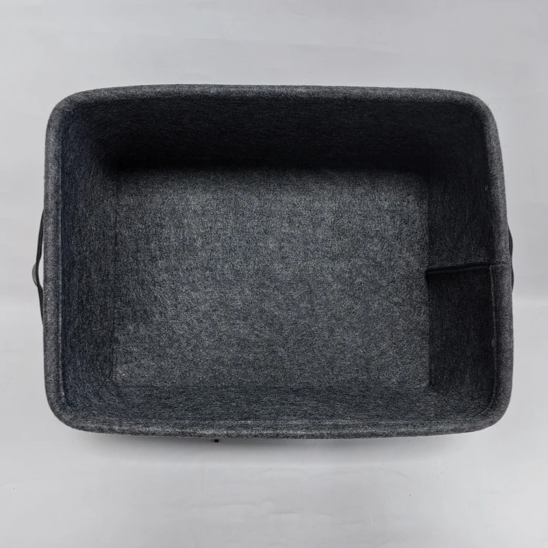 Small Shallow Storage Baskets Felt Storage Basket Bin Long Narrow ...