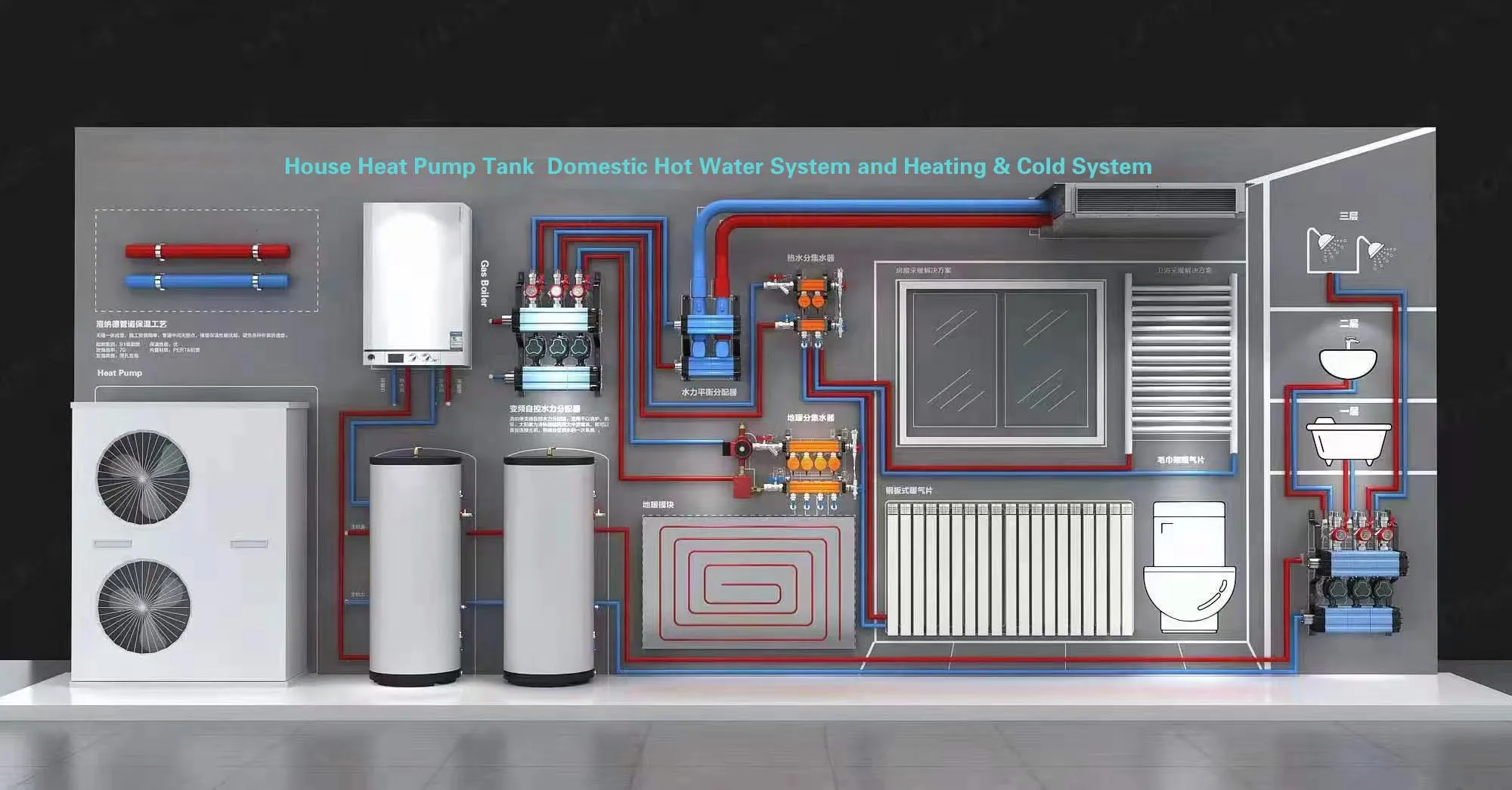 Gas Solar Bolier Shortage 150l 200l 300l 400l 500 Multifunctional Hot ...