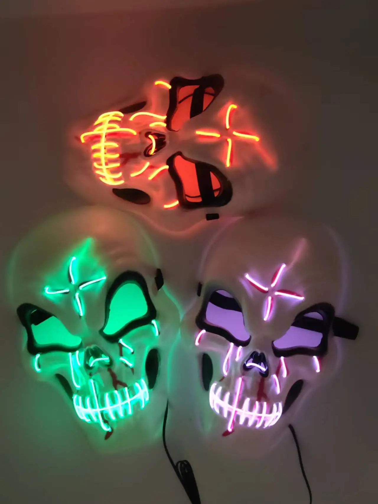 Adult Music Party Mask Glow Mask Halloween Led Mask - Buy Clown Mask ...