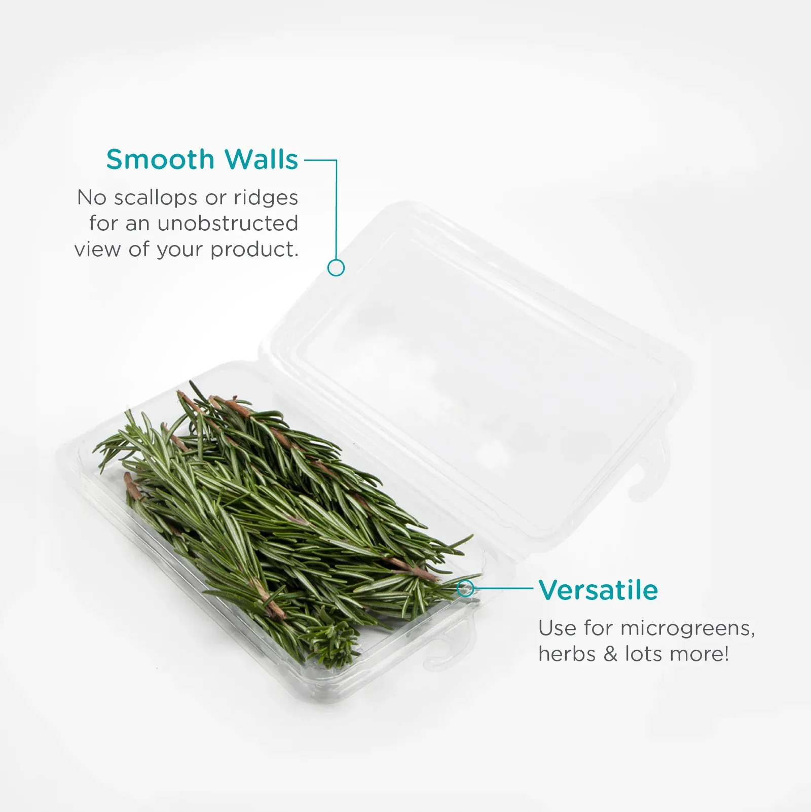 Herbs in Clear Plastic Clamshell Packaging - Fresh & Durable