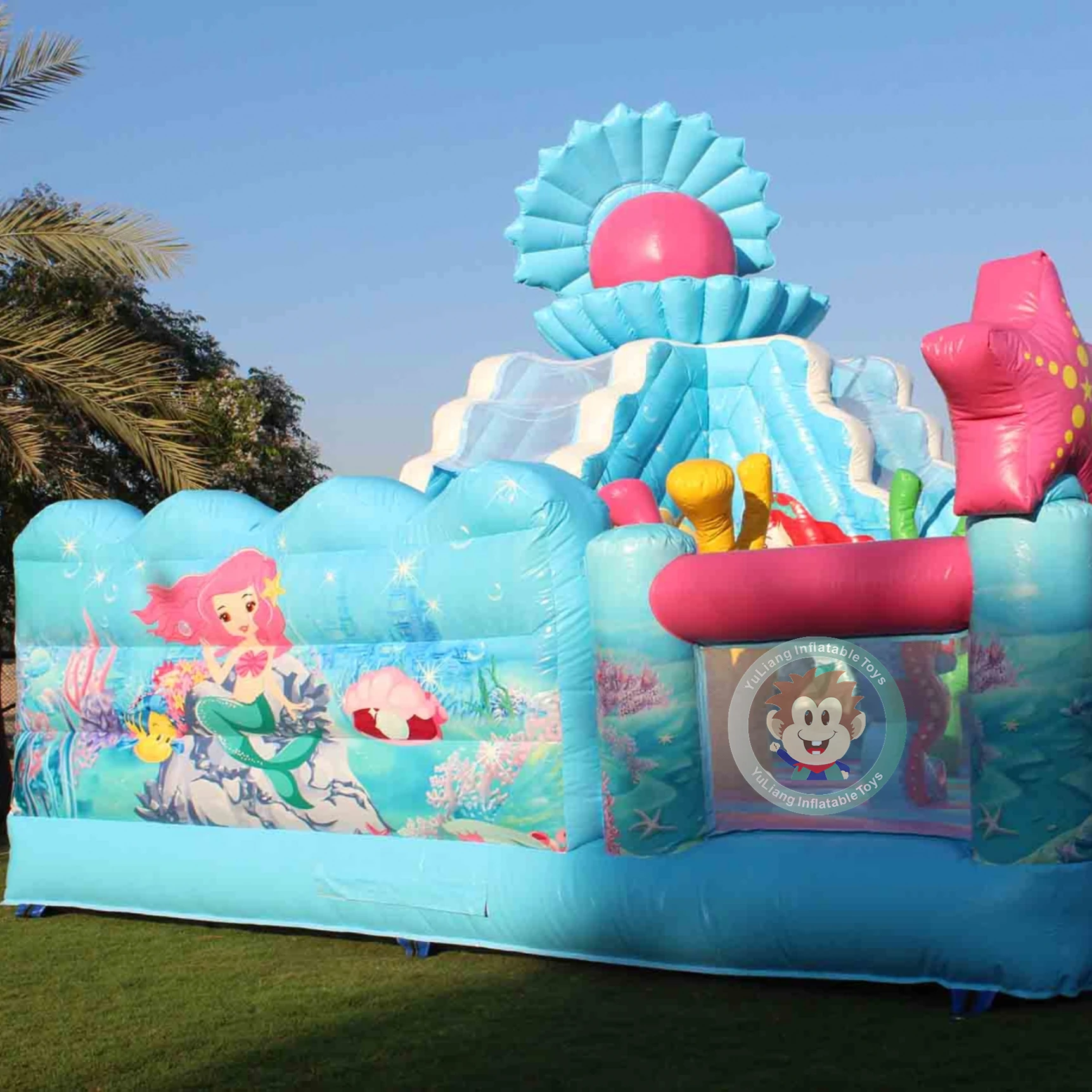 Little Mermaid Inflatable Bouncy Castle Little Mermaid Bouncer Chateaux ...