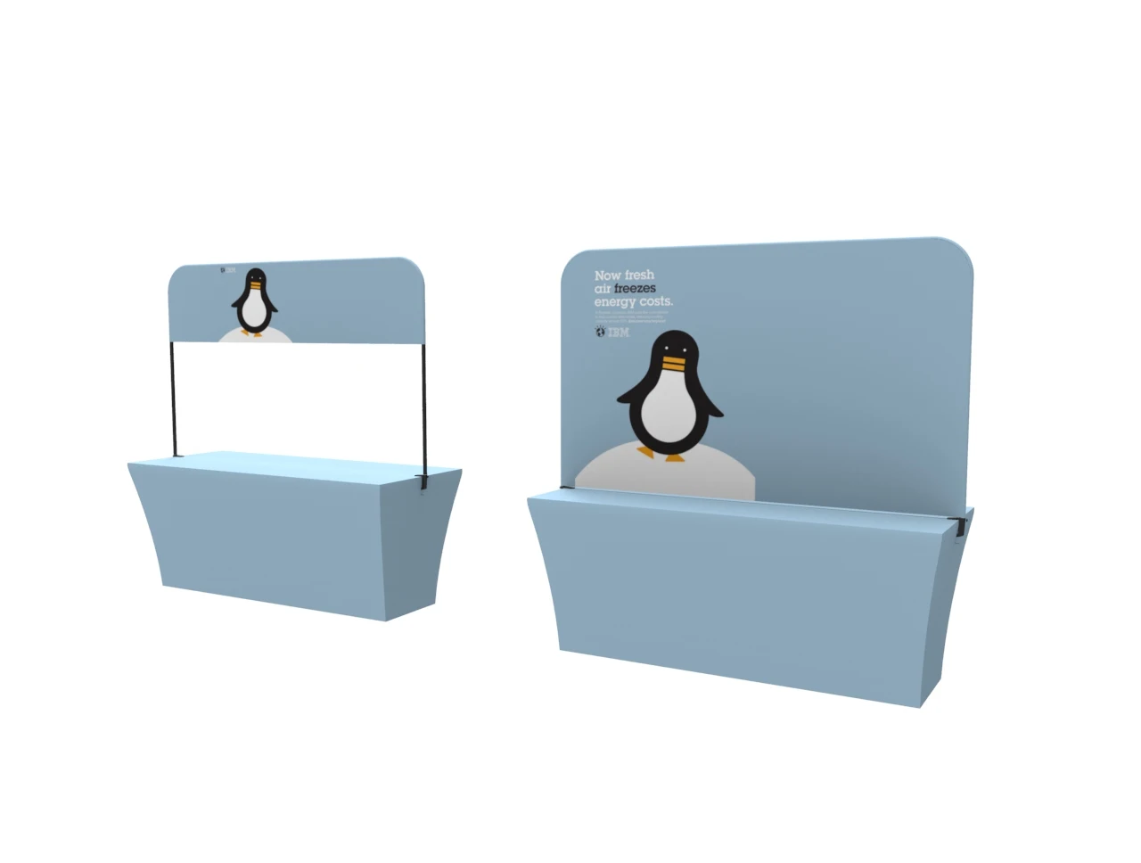 Table Top Head Banner Frame - Customizable Trade Show Display