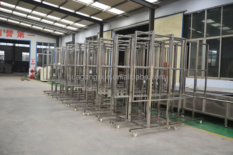 Customized Smoker Sausage Hanging Poles / Salmon Fish Smoking Trolley ...