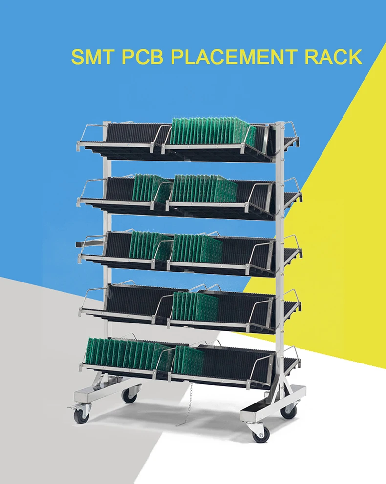 Stainless Steel Antistatic Smt Esd Pcb Storage Trolley Cart - Buy Turnover Rack,Antistatic ...