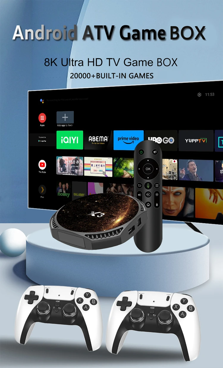 X3 Game Box 2 - 8K HD Android 13 TV Box with Emulators