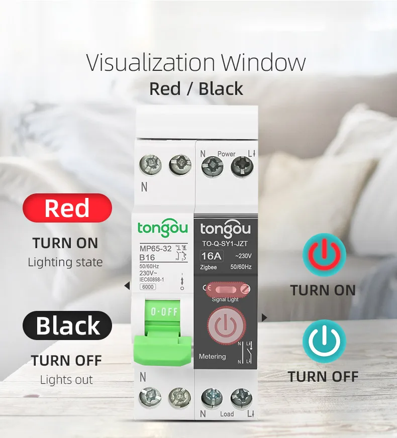 Api Tuya Mcb Wifi Smart Circuit Breaker Without Metering 1p 32a Din ...