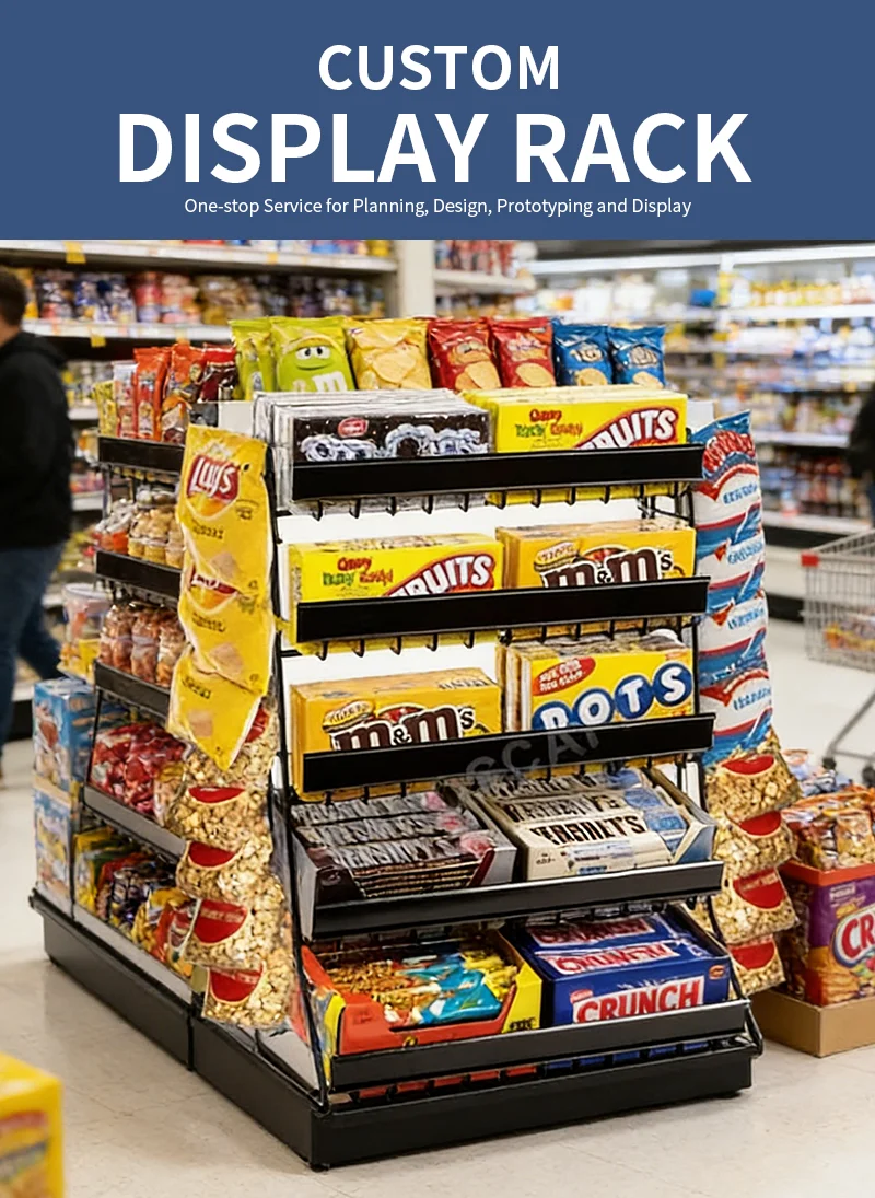 Custom Counter Top Candy Display Rack Metal Draad Desktop Boodschappen ...